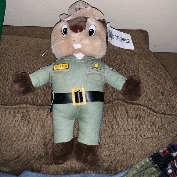 Toys | Chipper California Highway Patrol Plush Stuffed Chp Chipmunk Rare Mascot Police | Poshmark